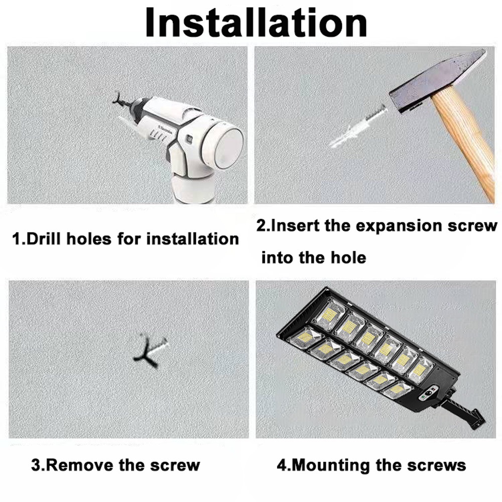 10000W Super Bright Solar Street Light 3 Modes Street Lamp Human ...