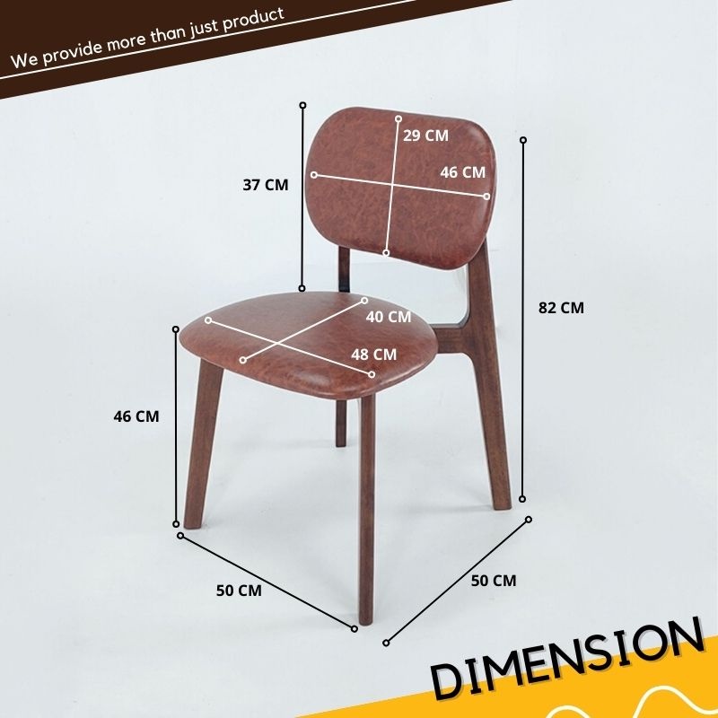 Scandinavian Designer Wooden Chair- Belinda/ Solid Rubber wood / fabric ...
