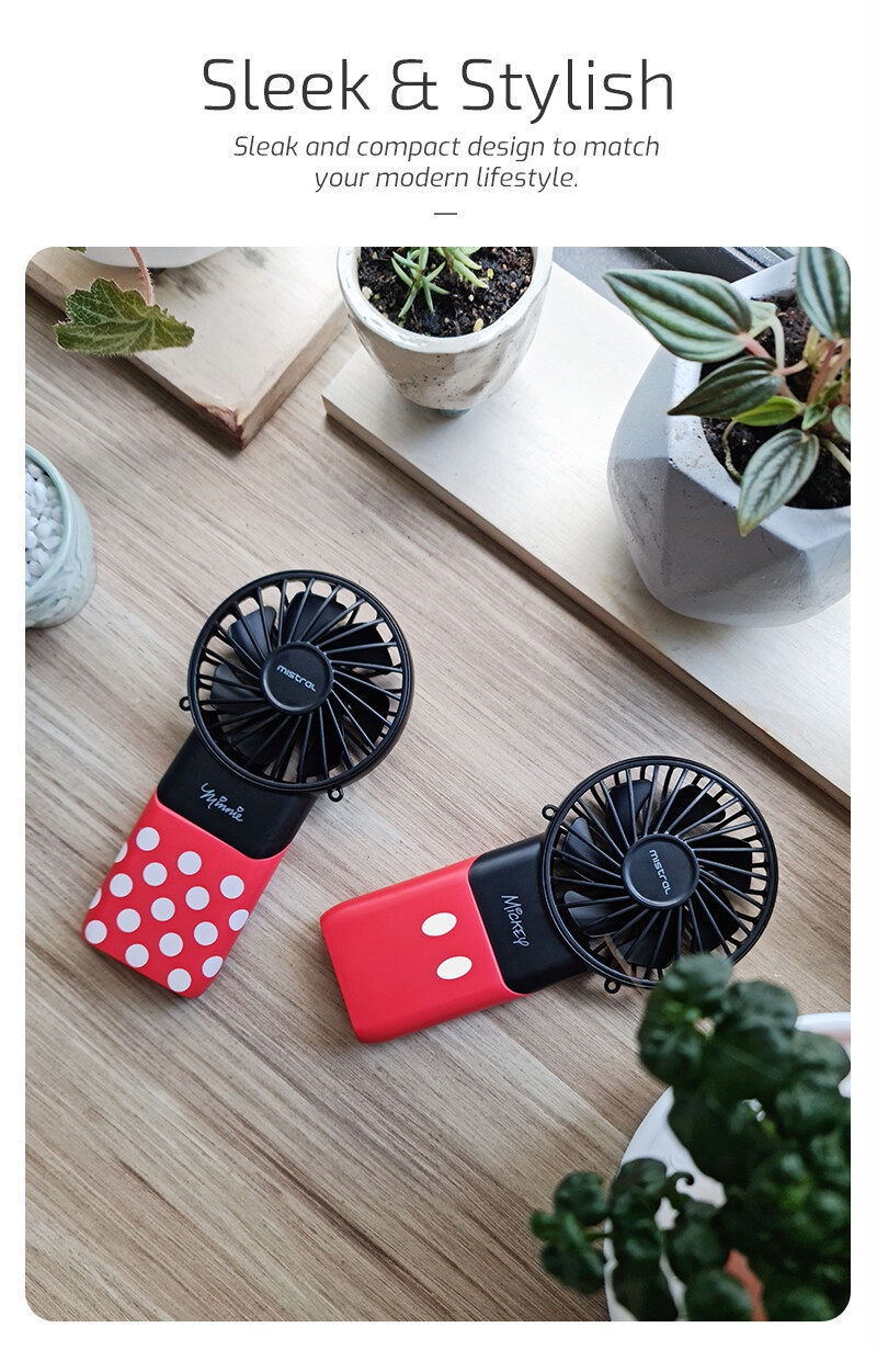Disney x Mistral Mini Rechargeable USB Fan MRF500 | Shopee Malaysia