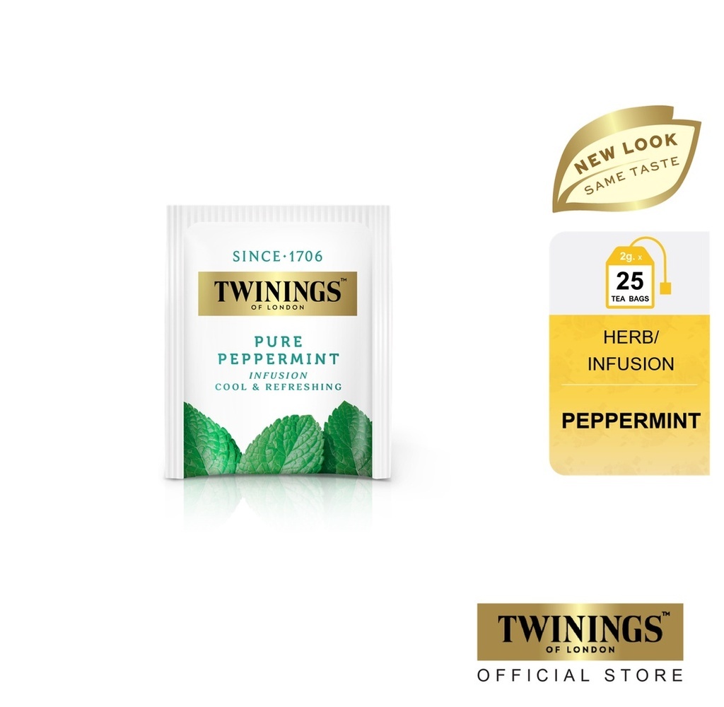 TWININGS Pure Peppermint Infusion (25's x 2g) | Teh Pudina | 薄荷茶 | Shopee Malaysia