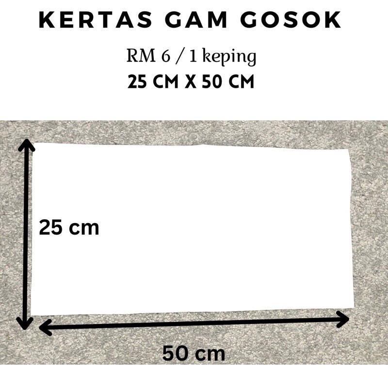 ( 1 pcs untuk 0.5meter lace) Kertas Gam Gosok untuk tailoring menjahit ...
