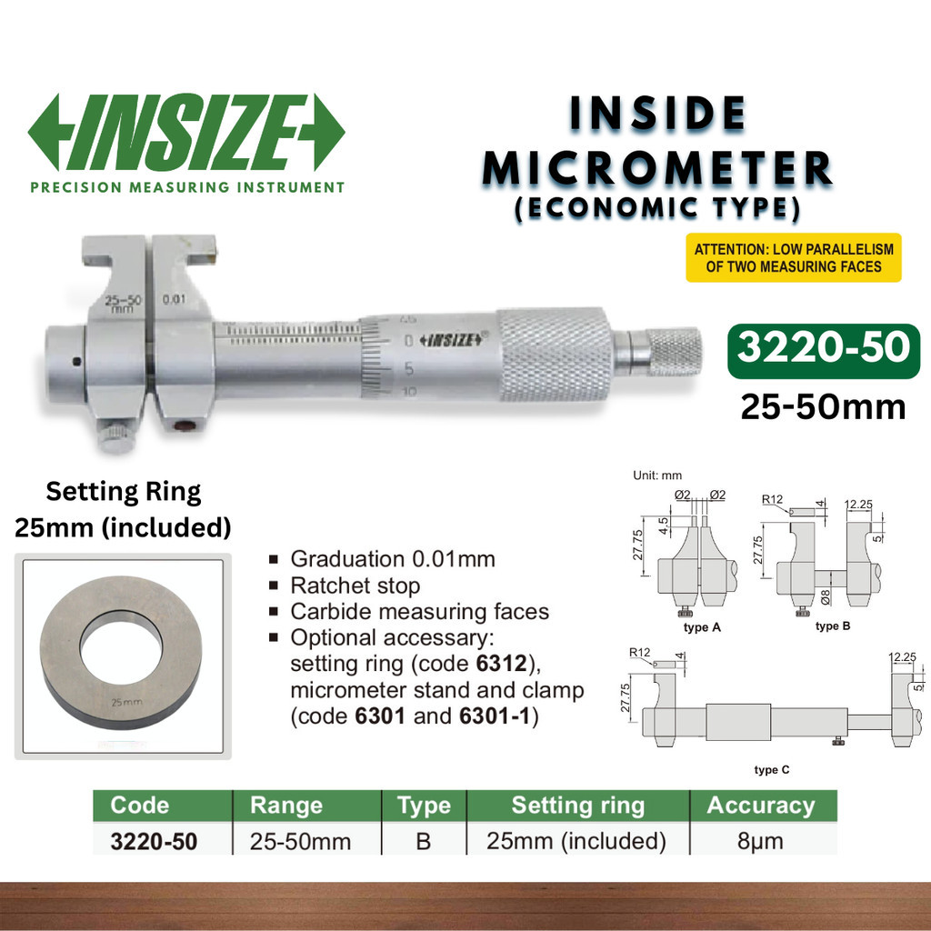 INSIZE Inside Micrometer Internal Diameter Measuring Internal Measuring ...