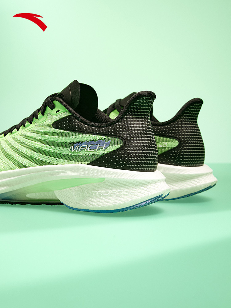 ANTA Men MACH 4 Running Shoes 1124B5583-1 Fluorescent Grass Green/Black ...