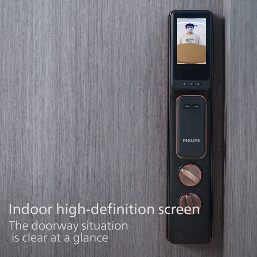 (For Safety Door) PHILIPS Easykey DDL303-VP-5HW Push Pull Smart Video ...