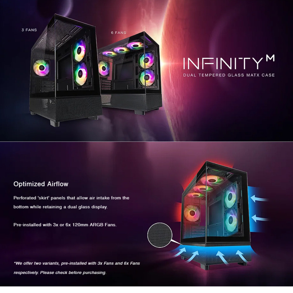 Tecware Infinity M ARGB MATX Case - Black | Shopee Malaysia