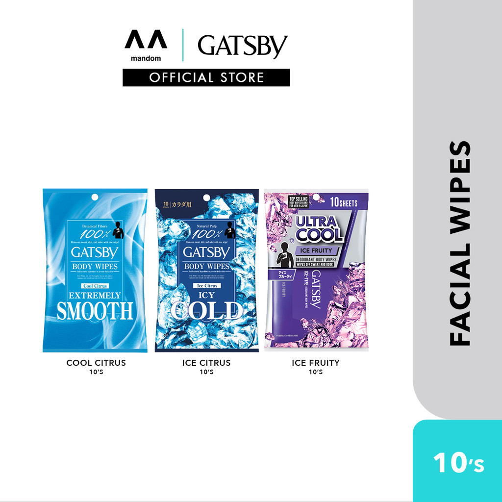 GATSBY Powder Deodorant Body Paper - Cool Citrus (10's) | Shopee Malaysia