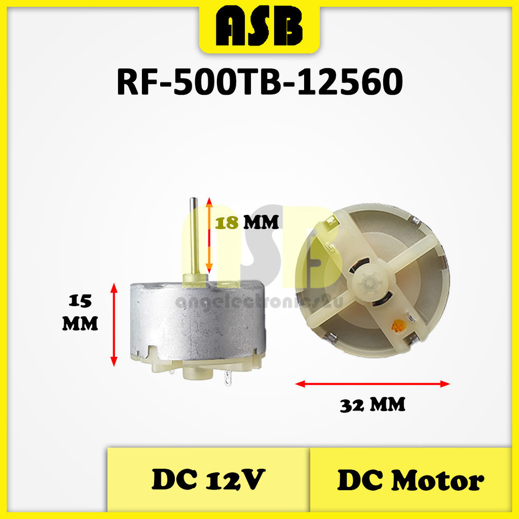 (1pc) DC Motor DC12V ( RF-500TB-12560 / EG530 ) | Shopee Malaysia