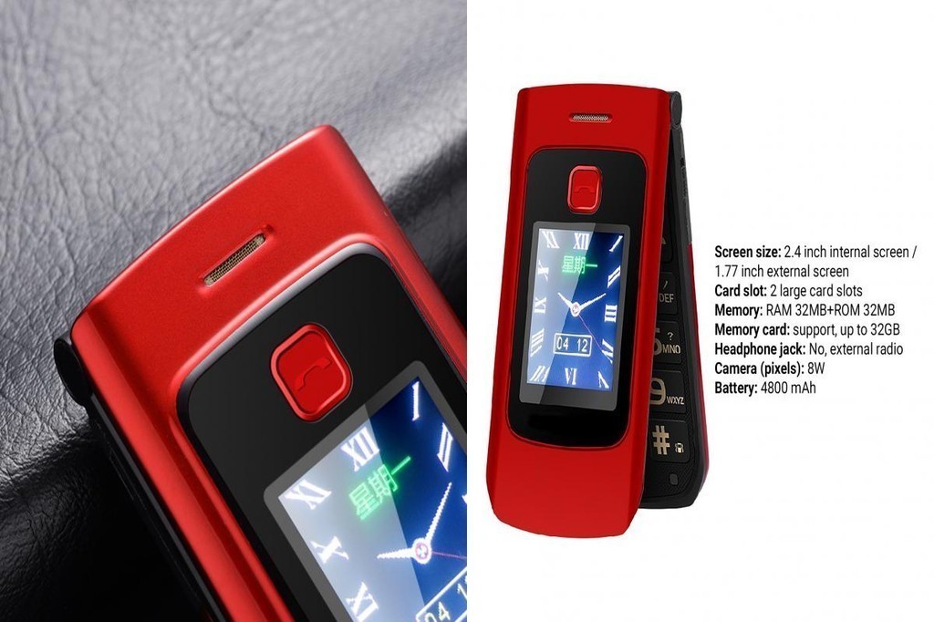 HUARMEY Mafam F301 Keypad Phone Multifunctional Dual-Display Screen Dual-Card Dual Standby ...