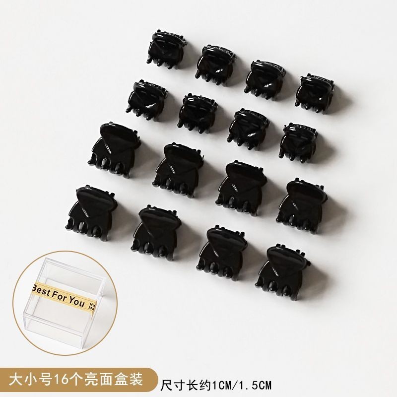 Korean Style Black Mini Hair Clip for Women with Side Bangs | Shopee ...