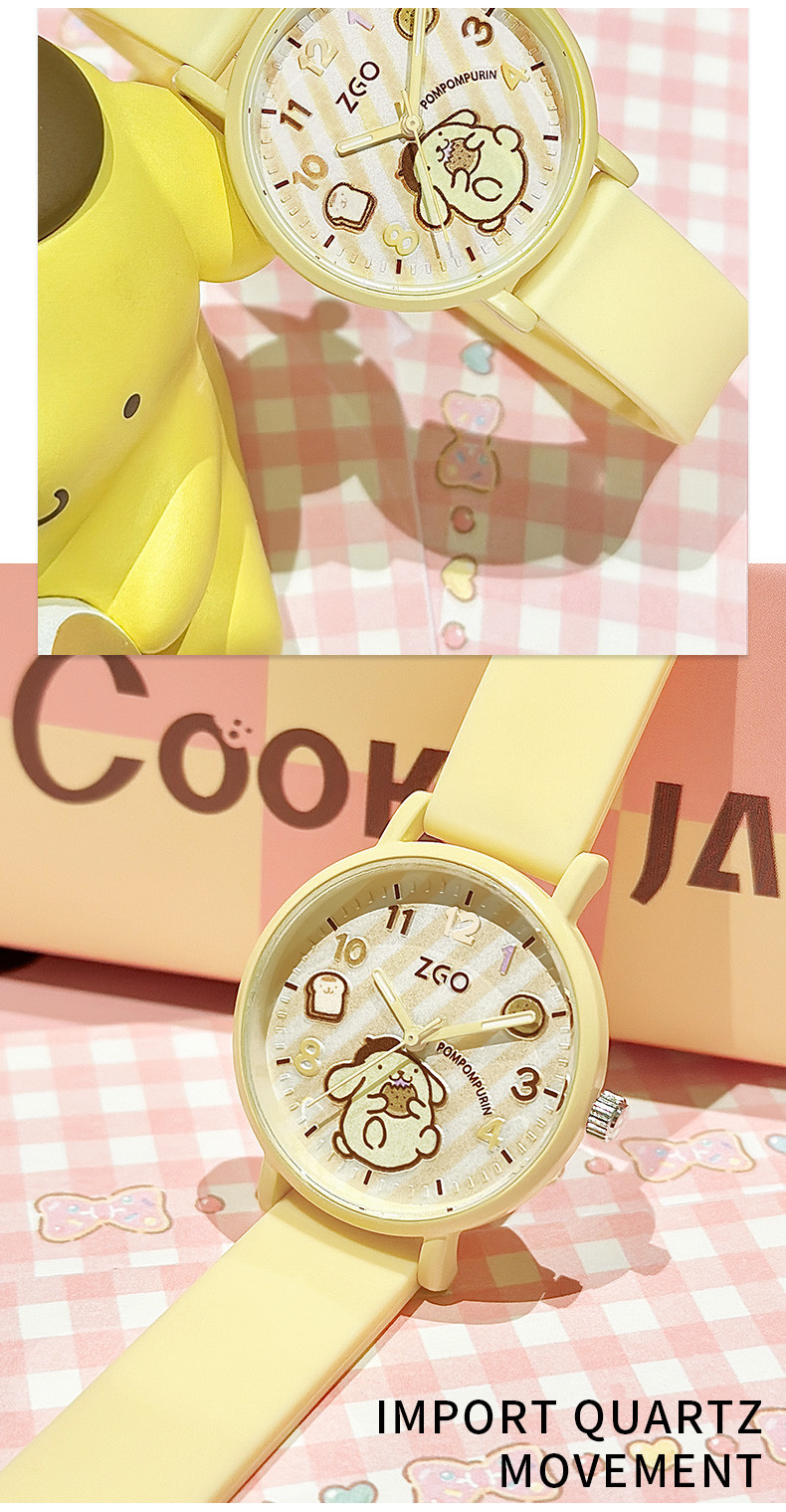 ZGO x Sanrio PompomPurin Children's Watch Student Waterproof Cartoon ...
