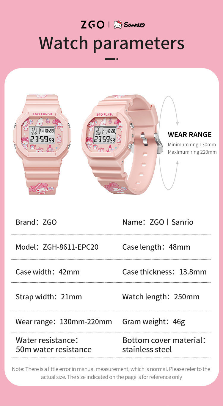 【Hot items】ZGO x Sanrio Mymelody Jam Tangan budak perempuan Kids Boys ...