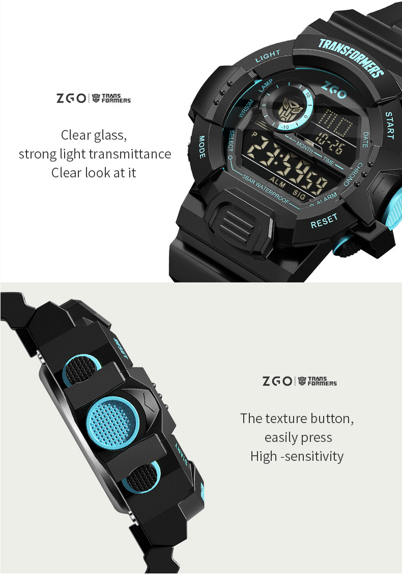 【Hot items】ZGO x Transformers jam tangan budak lelaki Trendy Mechanical ...