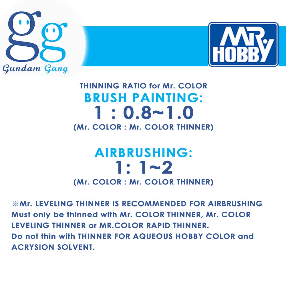 Mr. Color Gray Series C11 C13 C25 C31 C32 C40 C101 10ml Gray Acrylic ...