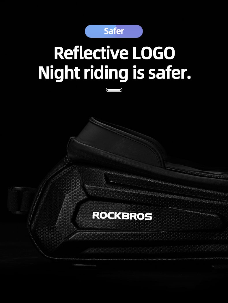 ROCKBROS Waterproof Bike Top Tube Phone Holder Bag (6.8") | Shopee Malaysia