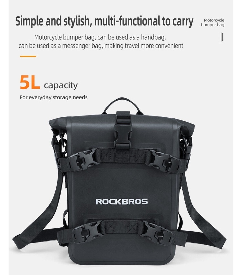 ROCKBROS Motorcycle Bag Box Motor Waterproof 5L Messenger Bag Saddle ...