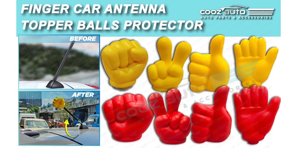 Universal Car Proton Saga Perodua Myvi Cute Yellow Finger Car Antenna ...