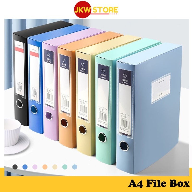 A4 Storage File Box Thick PVC Document Storage Box Plastic File Box ...