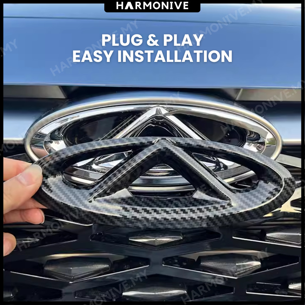 CHERY OMODA 5 Tiggo 8 Pro Emblem Front Logo Carbon Fiber Piano Black ...