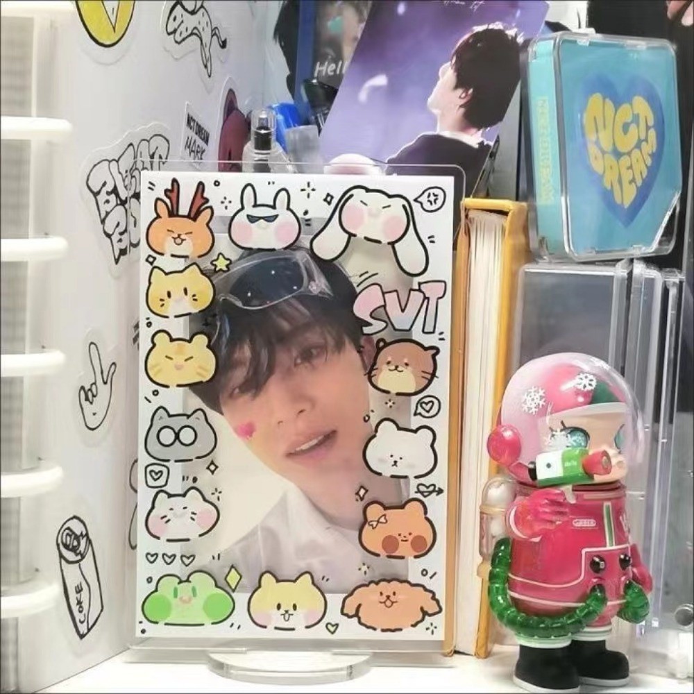 Kpop Ido SEVENTEEN HOSHI WONWOO THE8 Acrylic Stand Cute Little Animal ...
