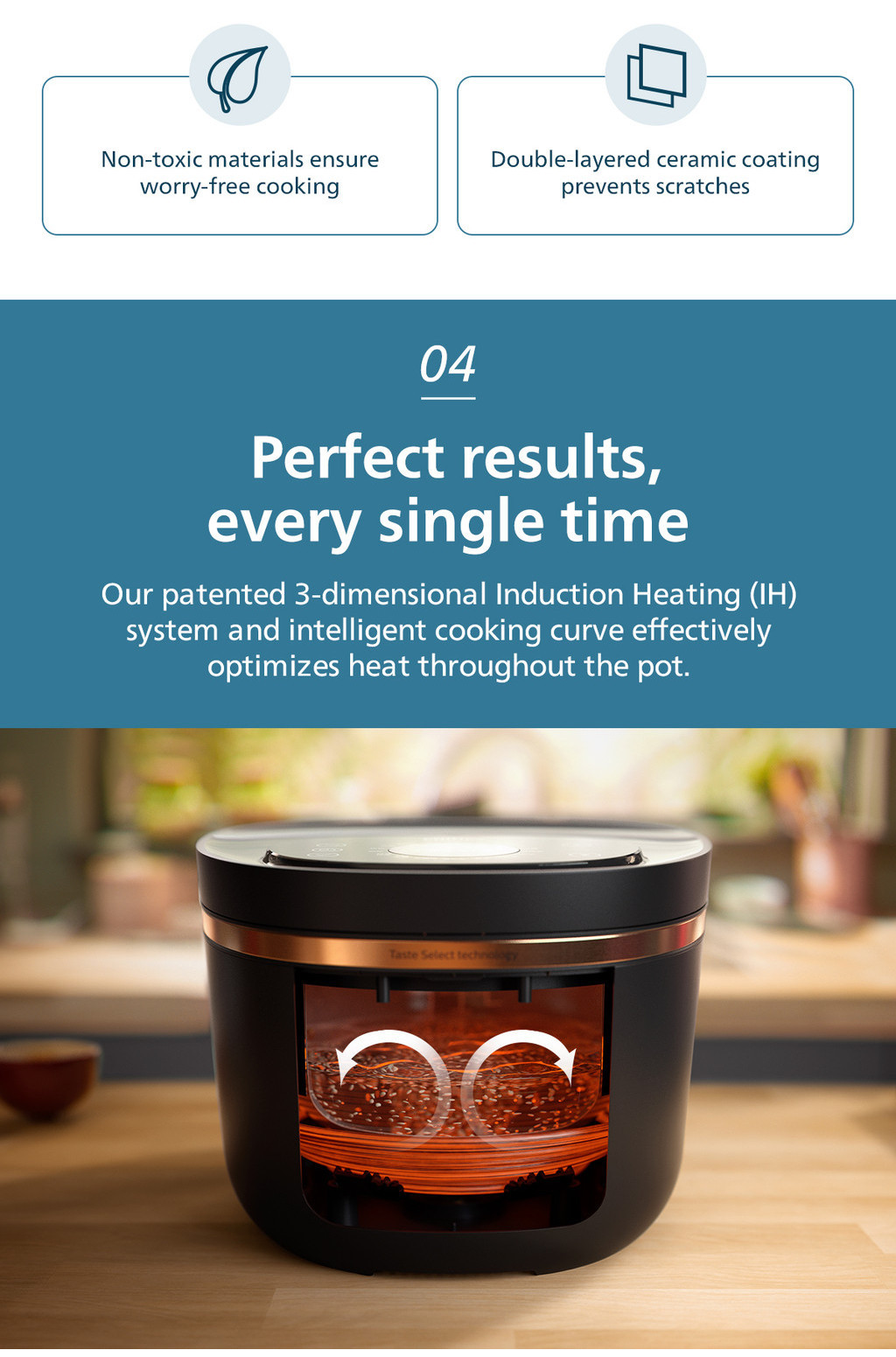 Philips HD4539 | Advanced IH Digital Rice Cooker | 1.5L | IH Technology ...