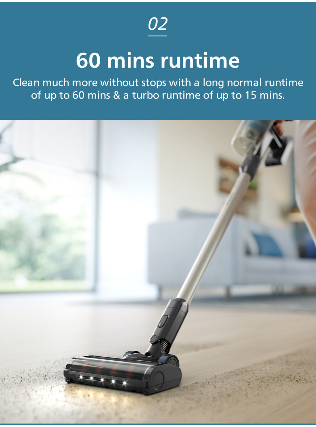 Philips XC3133 | Cordless Vacuum cleaner | Wet & Dry | 60 mins runtime ...