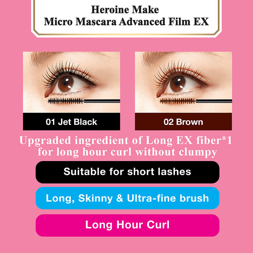 KISSME Heroine Make Micro Mascara Advanced Film EX #01 Jet Black ...