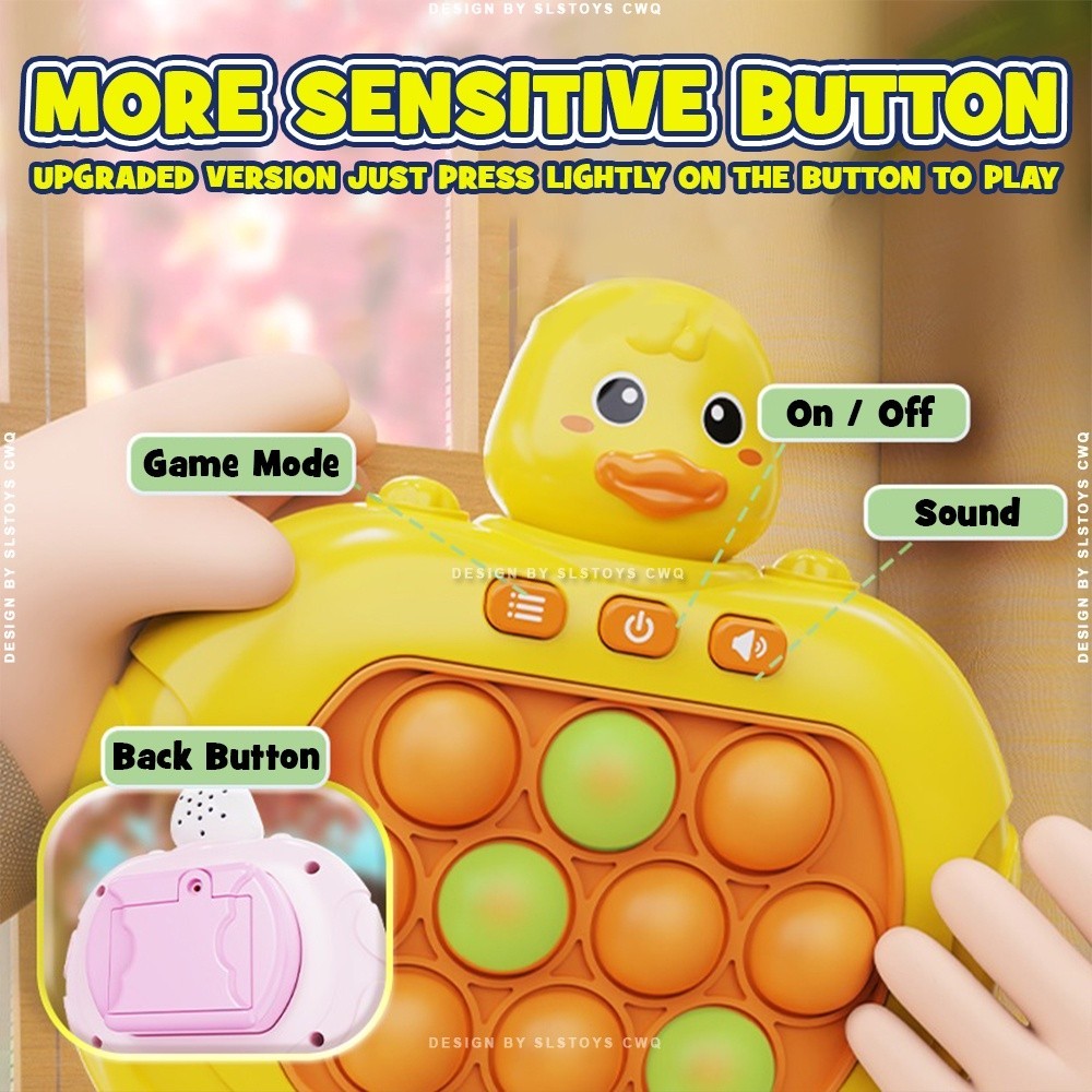 [ Display Screen ] 999 Level Pop It Electronic Quick Game Speed Push ...