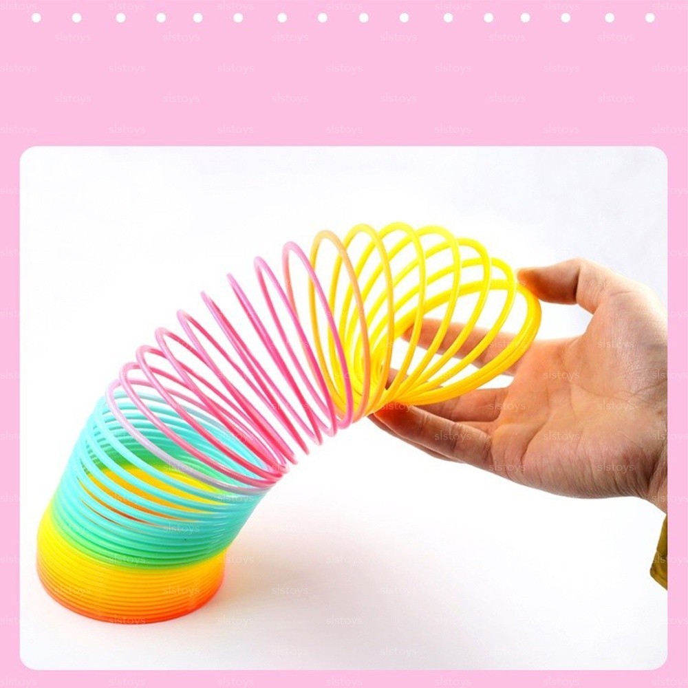 Educational Rainbow Circle Slinky Slime Creativity Flexibility Ring ...