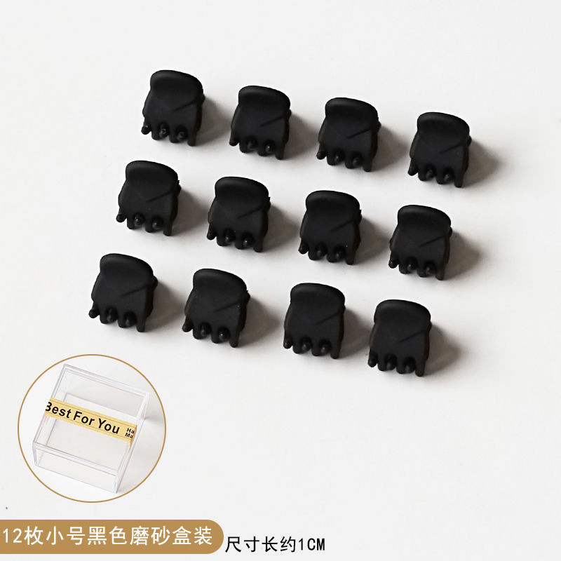 Korean Style Black Mini Hair Clip for Women with Side Bangs | Shopee ...