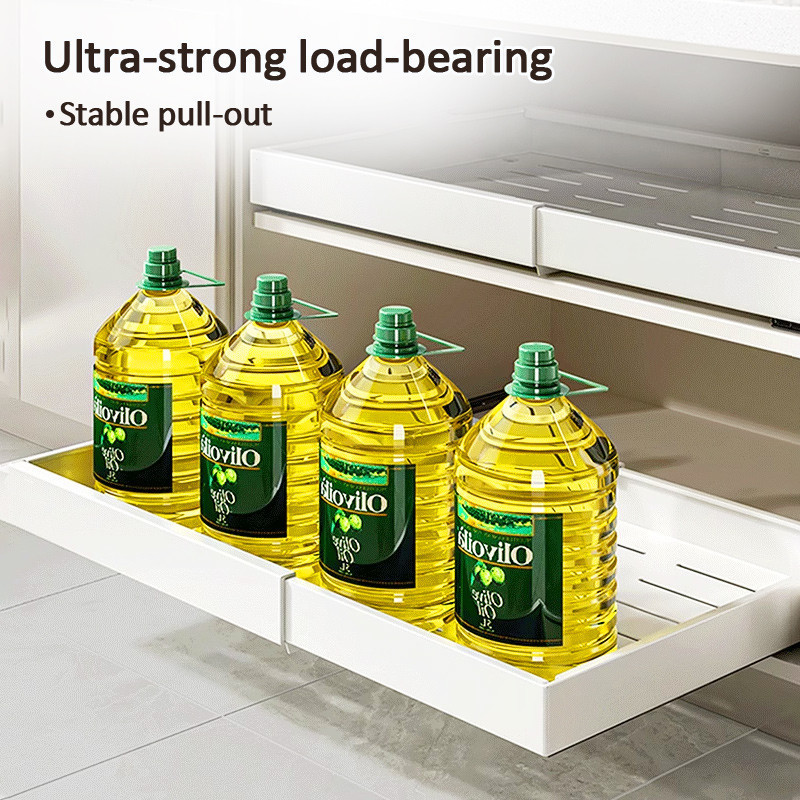 Cambond【Scalable】Kitchen Storage Rack with Slide Rails Pull-out Basket ...