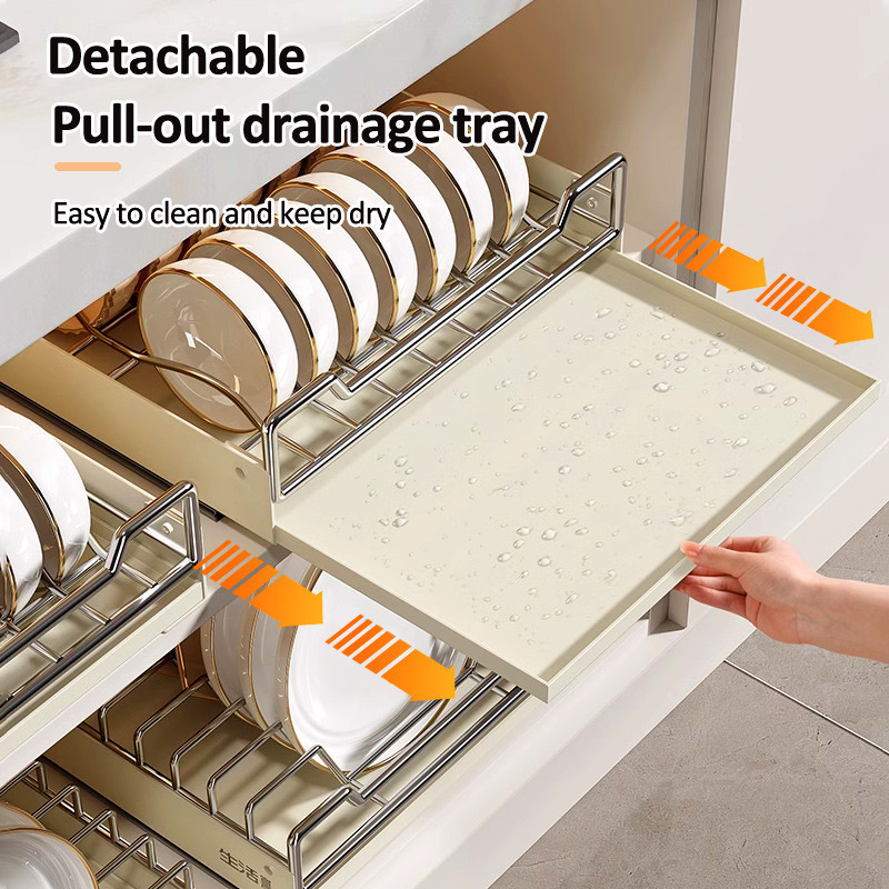 Cambond【304 Stainless Steel】Pull-out Basket for Kitchen Cabinet Dish ...