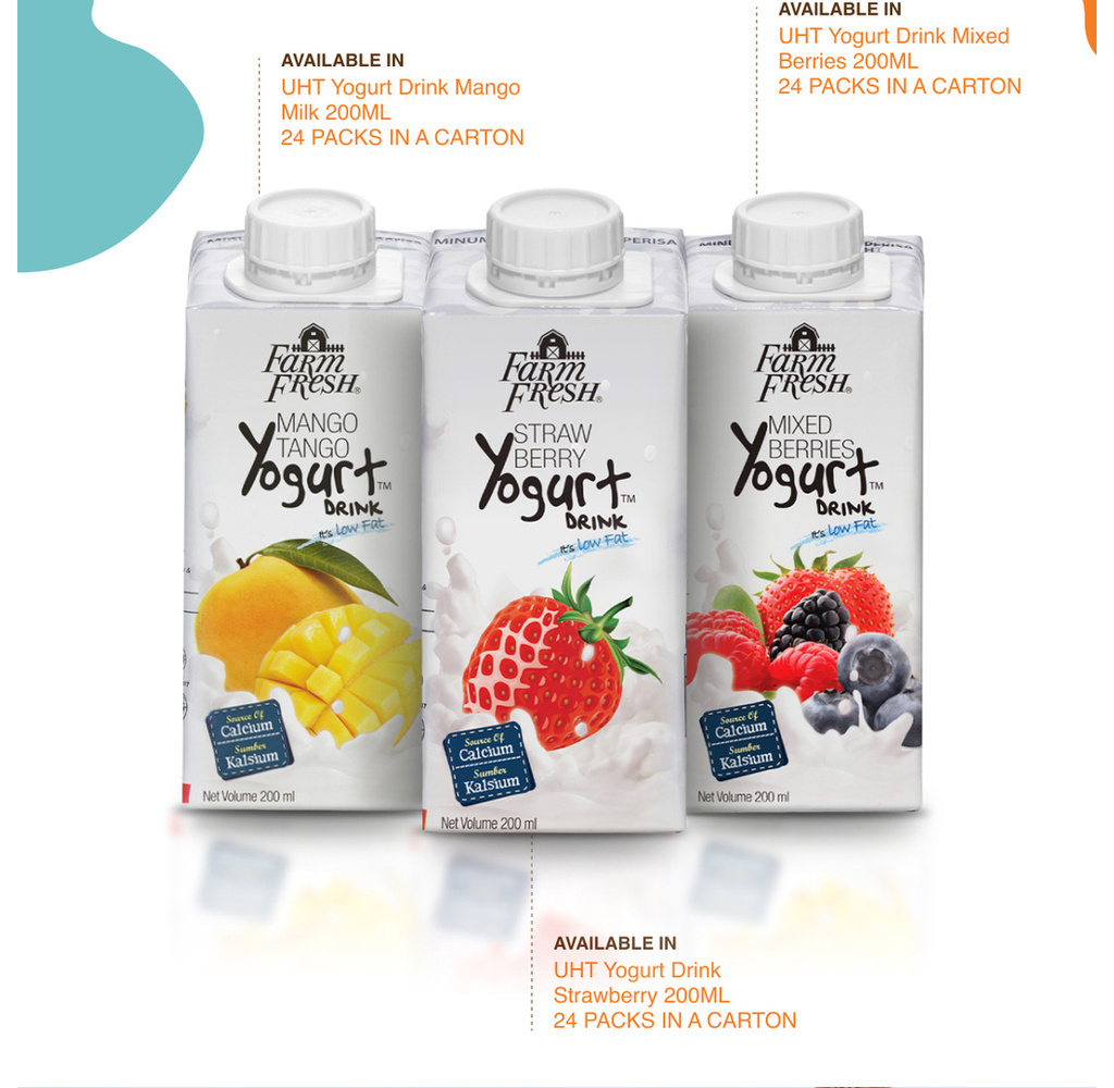 Farm Fresh UHT Yogurt Drink Mango 200ml x 24 Packs | Shopee Malaysia
