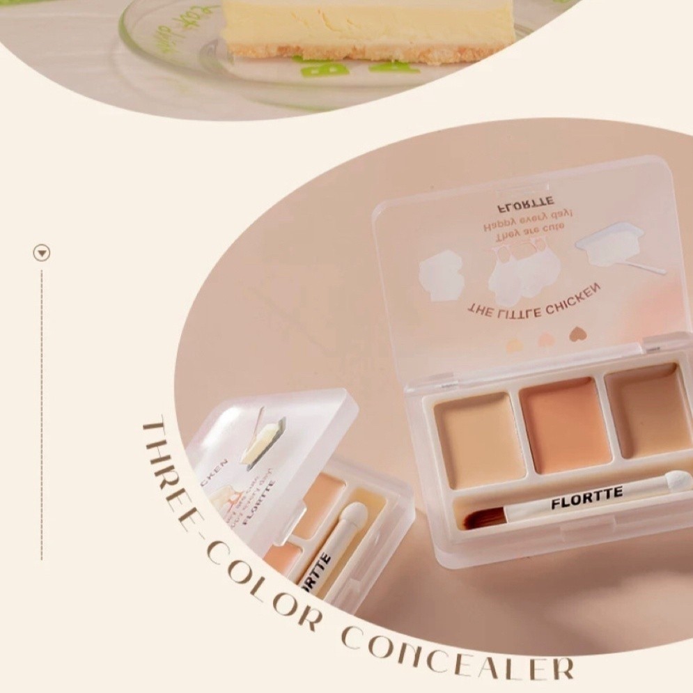 FLORTTE Cute Song Concealer Palette 花洛莉亚可爱颂系列三色遮瑕膏 | Shopee Malaysia