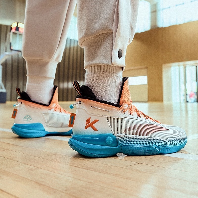 Anta Men KT9 Basketball Shoes - White/Orange/Blue 812341101-8 | Shopee ...