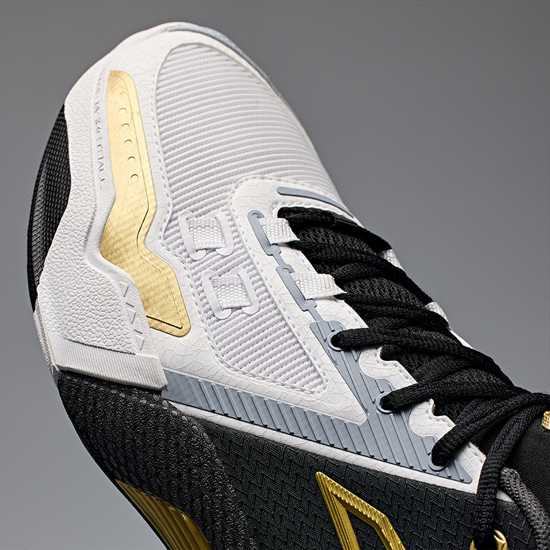 ANTA Men Flash Battle 5 Basketball Shoes 812341113-1 White/Black/Golden ...