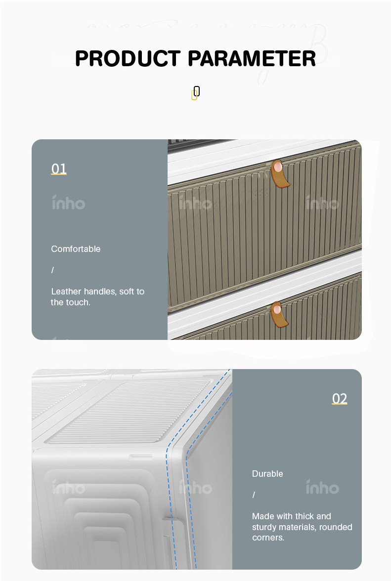 INHO L39/44cm (1-6 Layers) Foldable Stackable Plastics Shoes Storage ...