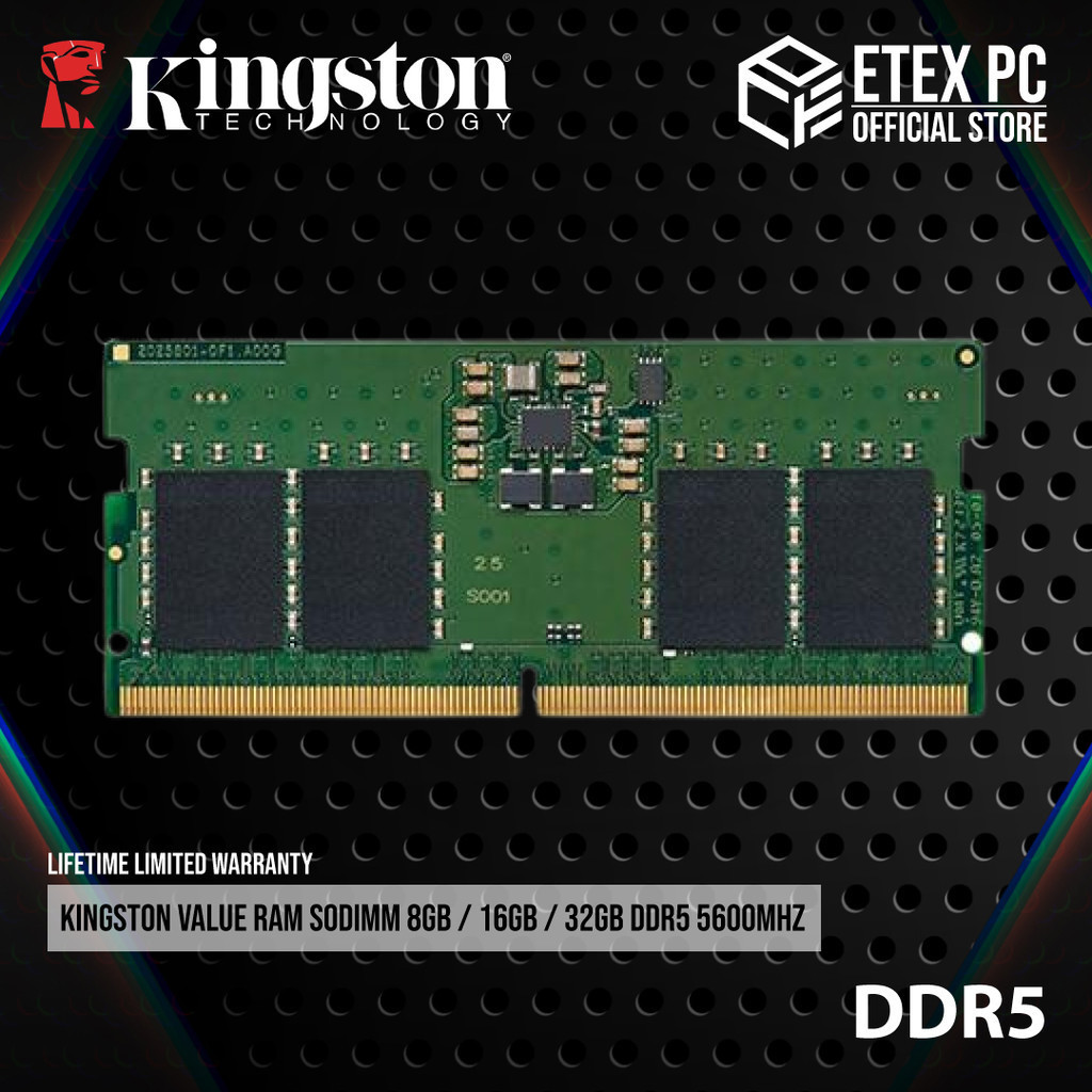 Kingston Value Ram Sodimm 8GB / 16GB / 32GB DDR5 5600MHZ CL46 Memory ...