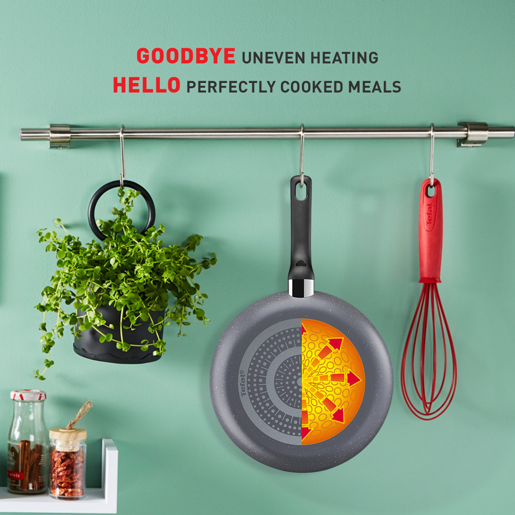 Tefal Natura 5 Pcs Set - Wokpan (28cm) + Wokpan (16cm) + Frypan (24cm) + Ladle & Spatula ...