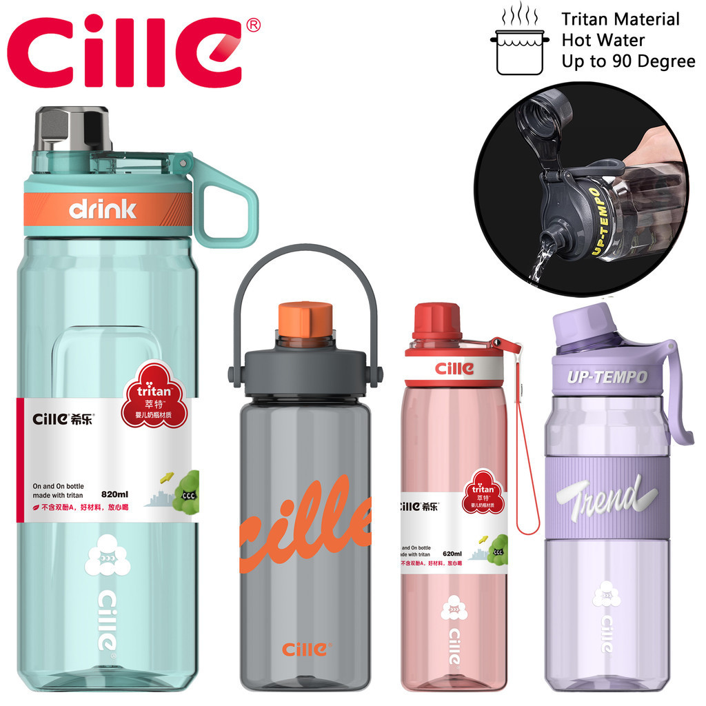 Cille 620ml/860ml/1.24L Direct Drink Large Capacity Leakproof Tritan ...