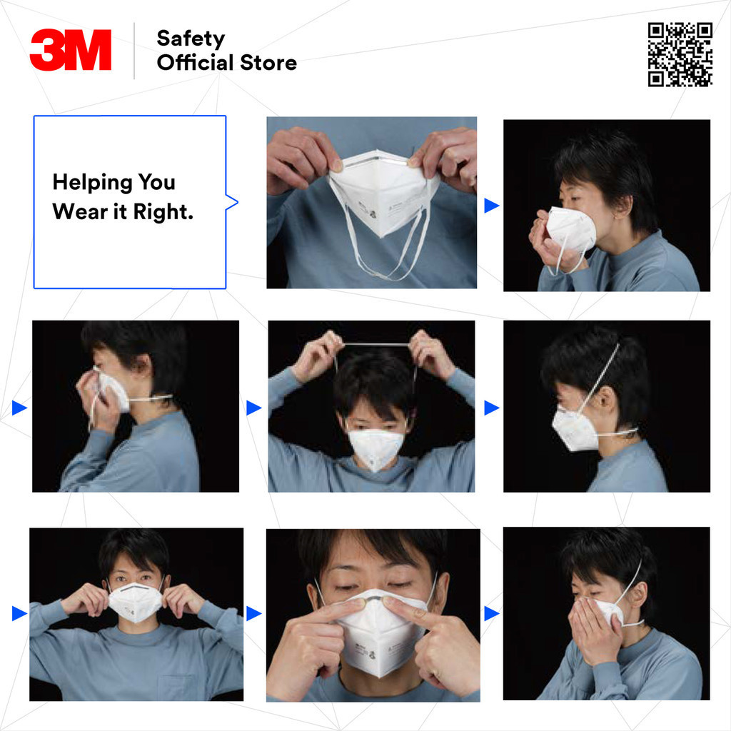 3M™ 9502V+ KN95 & P2 Particulate Respirator/ DOSH SIRIM Approved ...