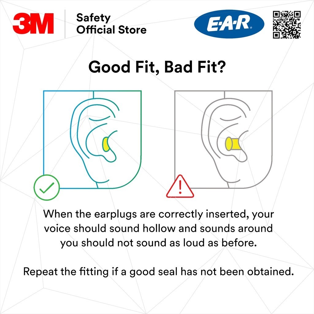 3M™ 311-4266 E-A-Rsoft Yellow Neons Corded Foam Earplug SNR 34dB ...
