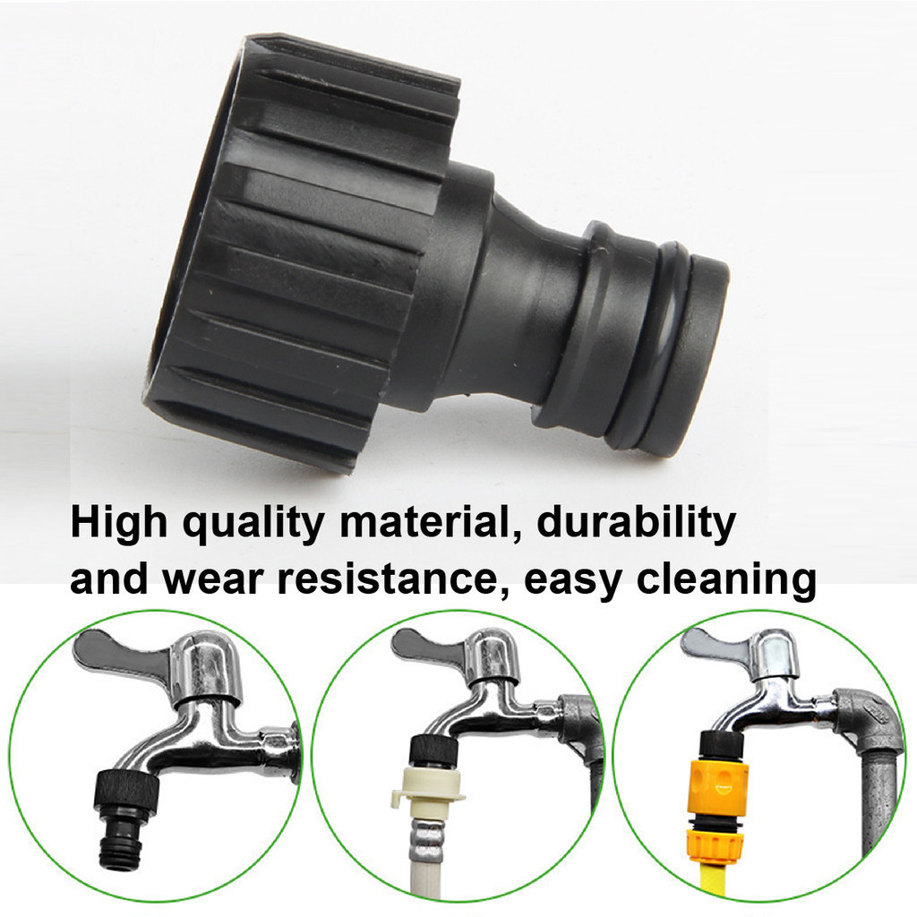 3 /4 inch 25mm Black Water Faucet Tap Adapter Female Thread Washing ...