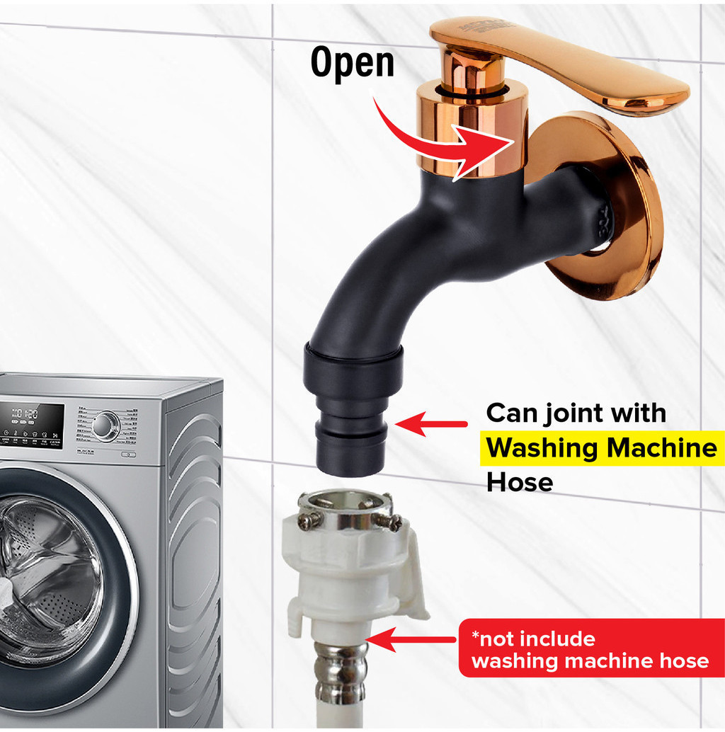 MCPRO PLUS SUS304 Bathroom Washing Machine Wall Bib Tap (SS03/SS1214 ...