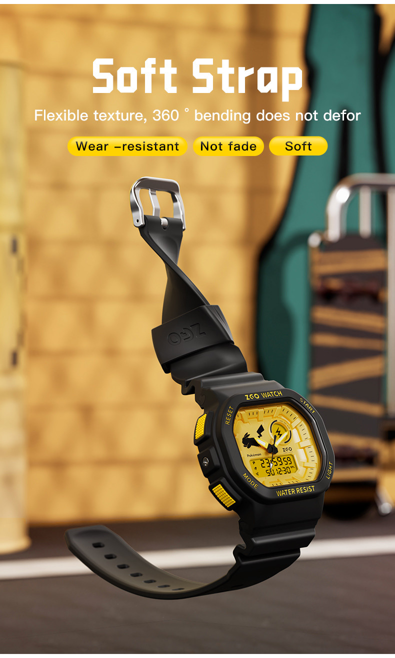 ZGO Pokémon Watch Student Children Electronic Watch Boys Girls Fashion ...
