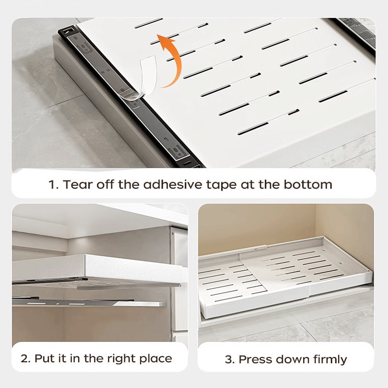 Cambond【Scalable】Kitchen Storage Rack with Slide Rails Pull-out Basket ...
