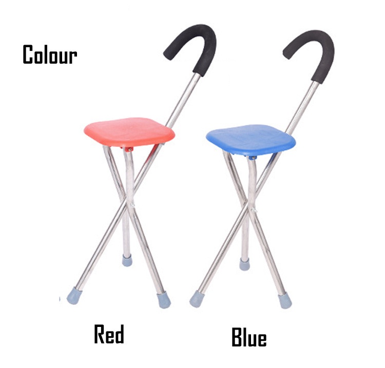 🌟 Ready Stock 🌟 SKPLUS Folding Crutches Chair Old Person Booster Stool ...
