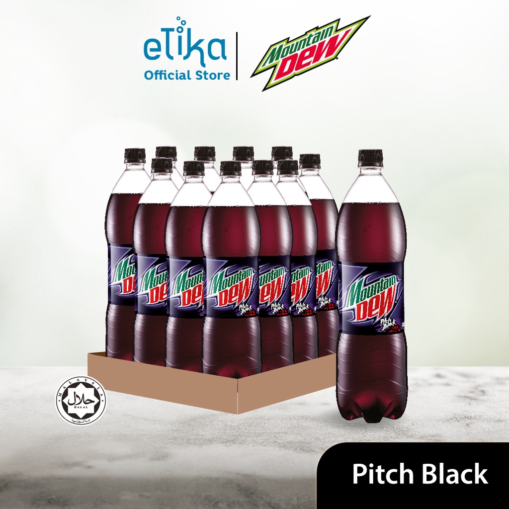 MOUNTAIN DEW Original/Pitch Black (1.5L x 12 Bottles/Carton) | Shopee ...