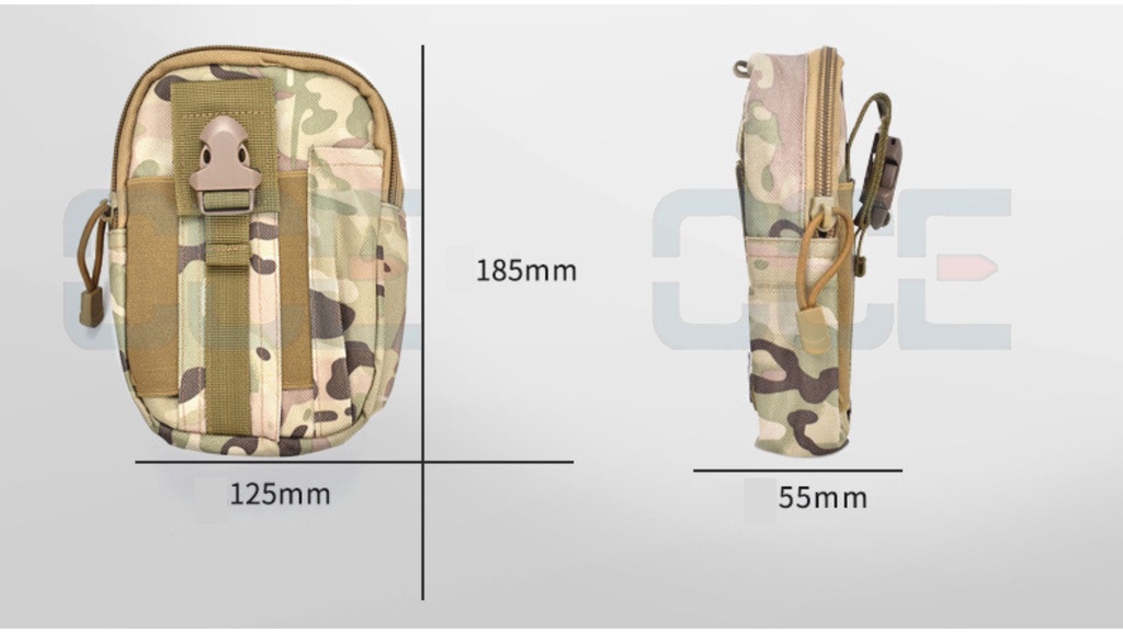 OCP Camo Molle System Waist Bag Tactical EDC Waterproof Pouch Belt Pack ...