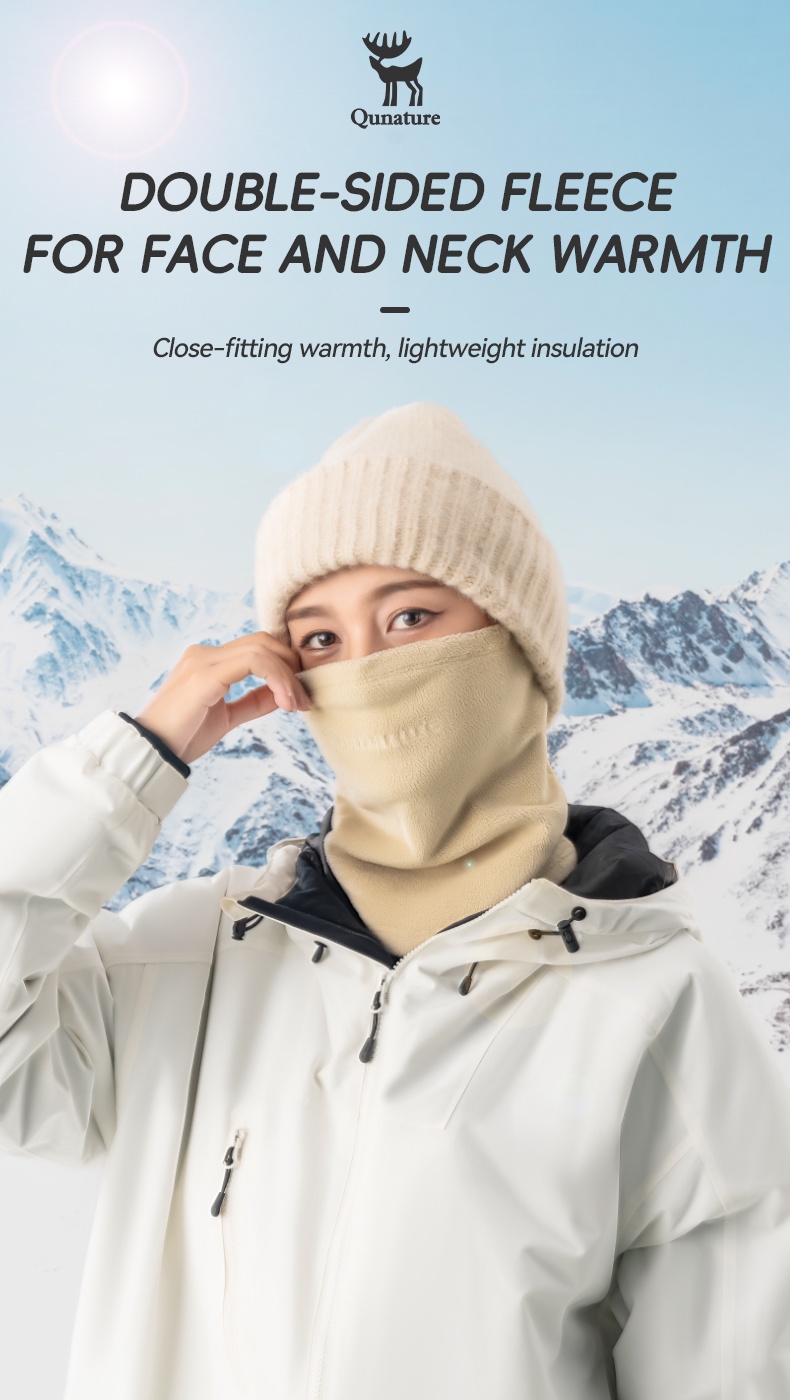 Qunature Winter Warming Ski Mask Polar Fleece Neck-protecting Outdoors ...