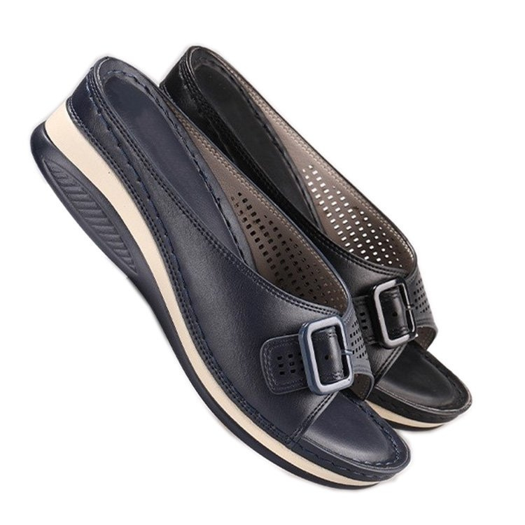 Ready Stock 2023 New Style Women's Slippers Thick-Soled Wedge Heel ...